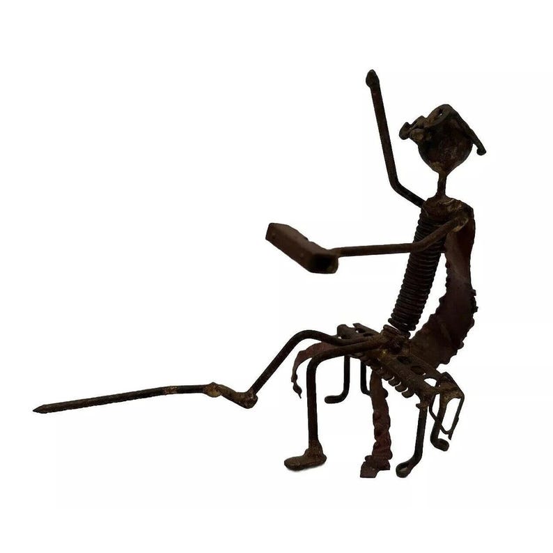 Brutalist Rustic Metal Sculpture Superhero VERY COOL Fun - Etsy