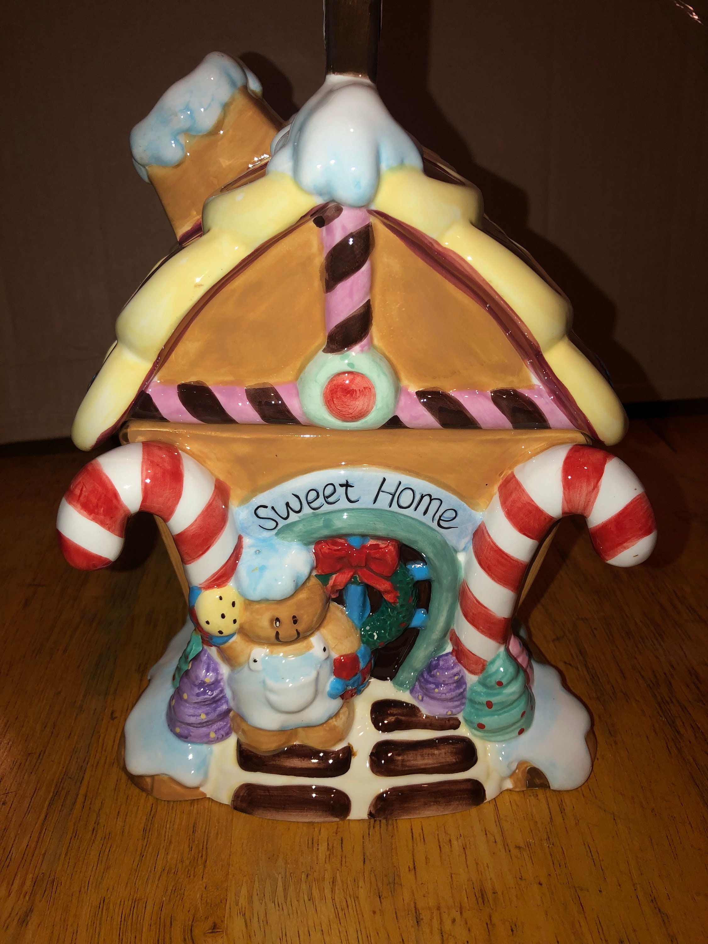 Adorable Ceramic Christmas Gingerbread House and Man Cookie Jar - Etsy