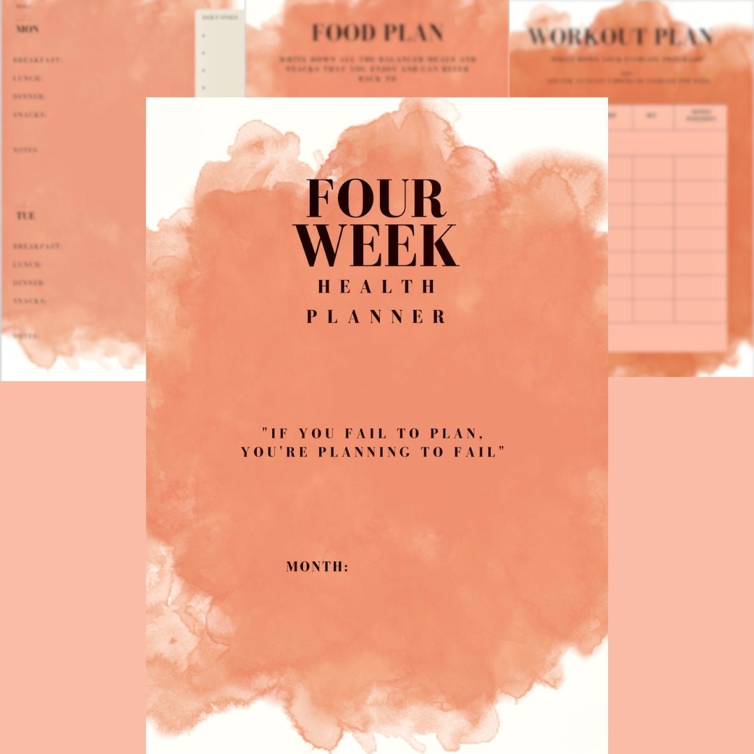 4 Week Planner - Etsy