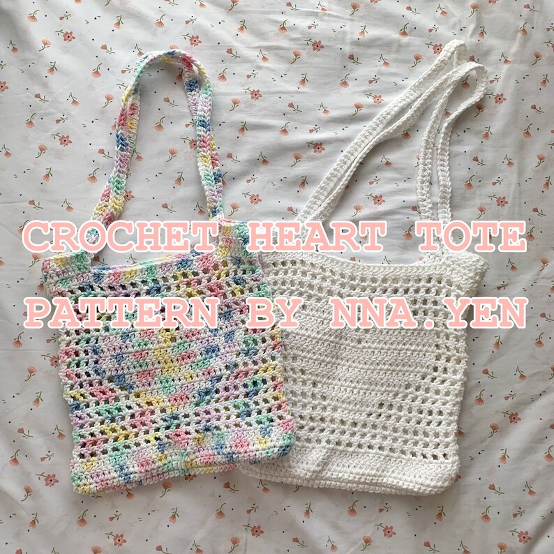 Crochet Heart Tote Pattern - Etsy