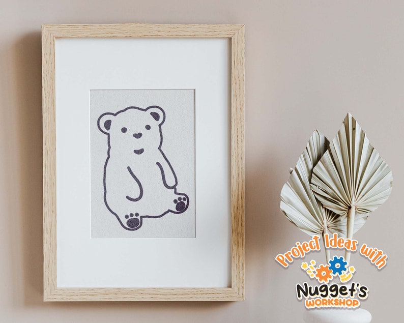 Cute Baby Polar Bear Cub Outline SVG Cricut Vinyl Decal DIY Craft Artic ...