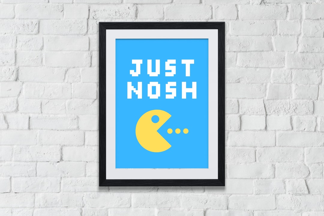 Colourful Pac-man Style Retro Art Print Fun Quirky Print - Etsy
