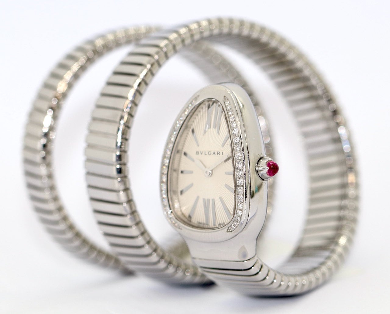 Bulgari Serpenti Tubogas Snake Watch, Women's Snake Watch With Diamonds ...