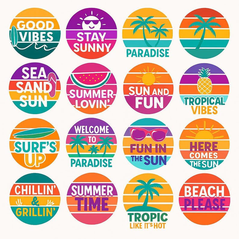 Summer SVG Bundle | Beach Vibes Cricut Files | Boho Summer Svgs ...
