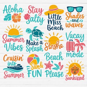 Summer SVG Bundle | Beach Vibes Cricut Files | Boho Summer Svgs ...