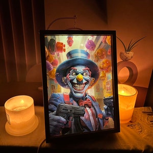 Joker Night Lamp and Mirror Two in One, Lighting Picture, LED Light ...