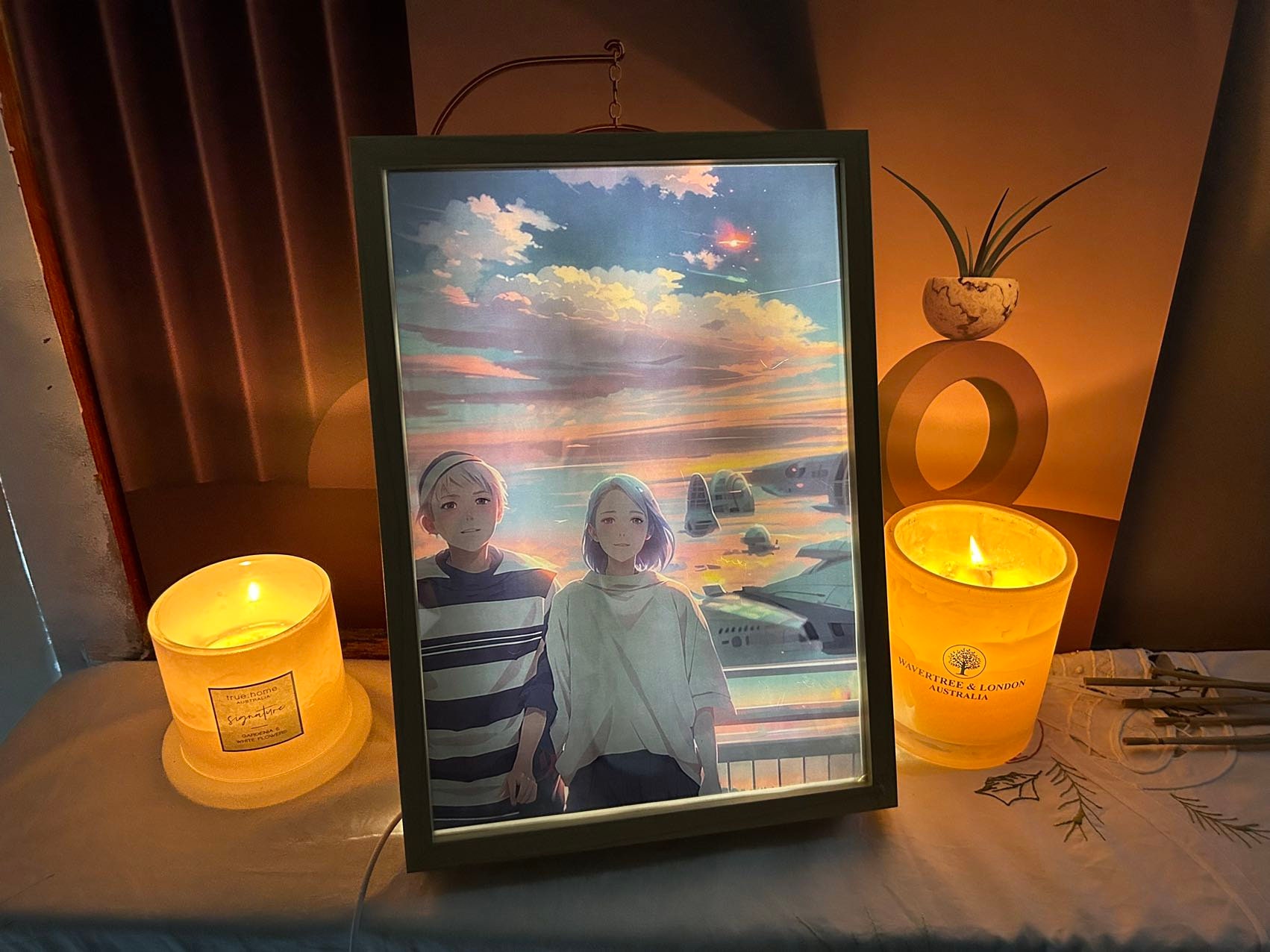 Personalized Light Photo Frame, Night Light, and Mirror Two in One, AI ...
