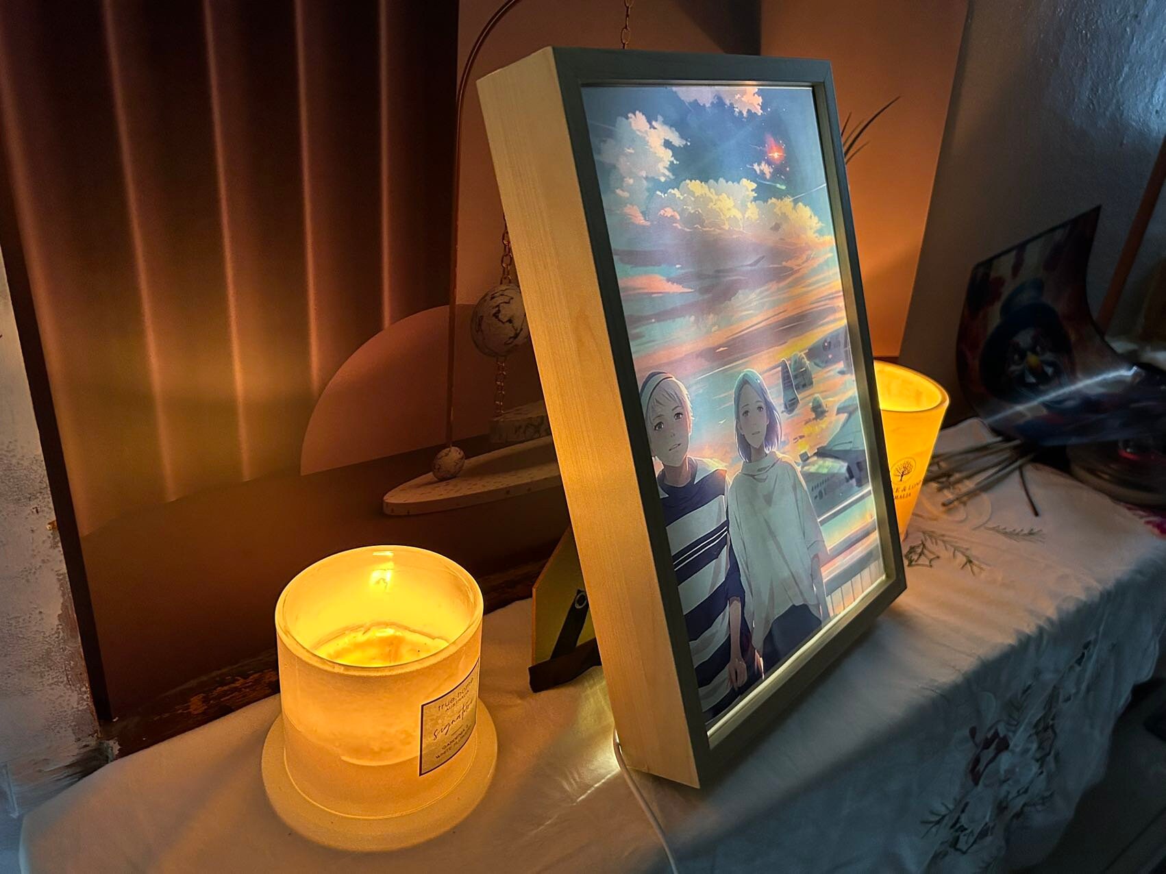 Personalized Light Photo Frame, Night Light, and Mirror Two in One, AI ...