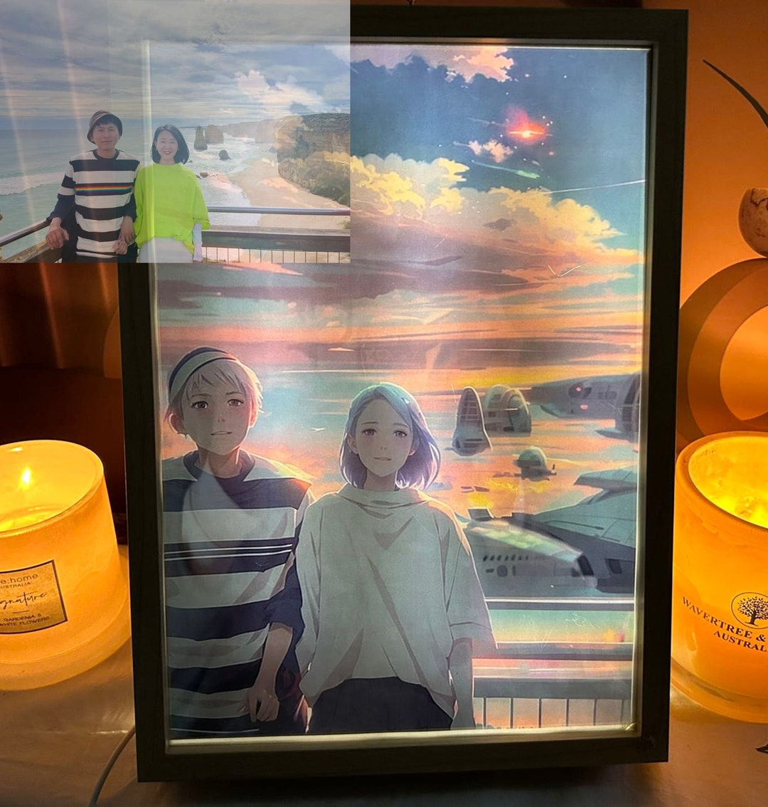 Personalized Light Photo Frame, Night Light, and Mirror Two in One, AI ...