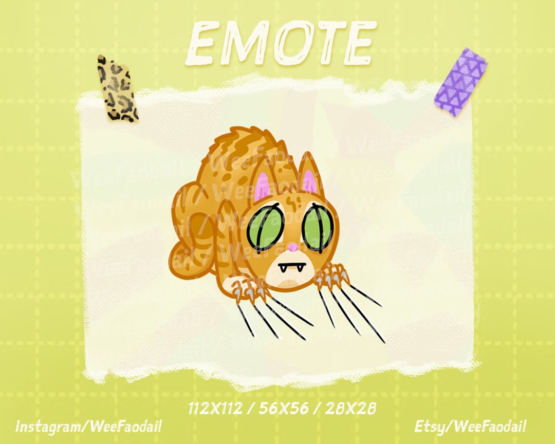Cute, Scratch Cat Emote - Twitch & Discord - Etsy