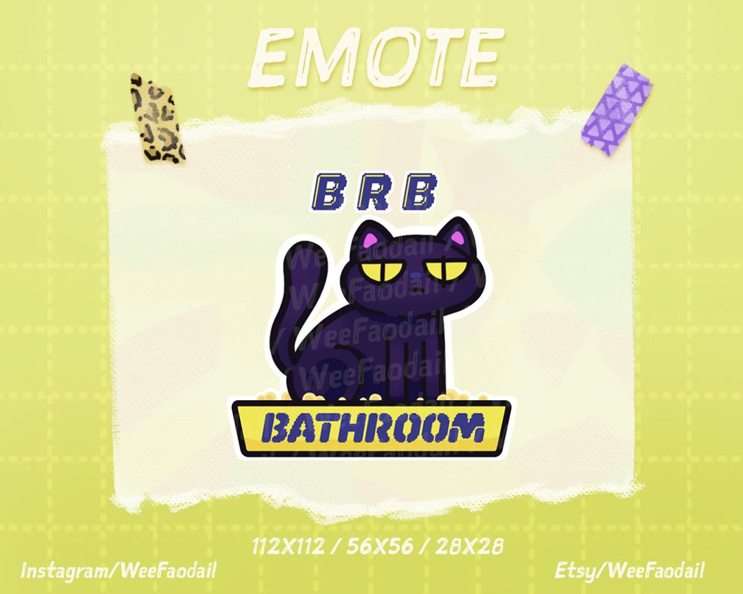Cute, BRB Emote - Twitch & Discord - Etsy