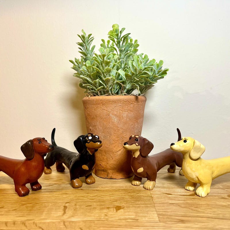 Sausage Dog Figurine - Etsy UK