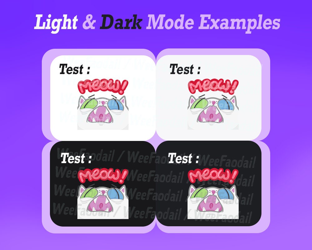 Cute Meow Cat Emote Twitch & Discord - Etsy