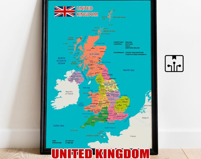 Map UK United Kingdom and Northern Ireland Geography Learning ...