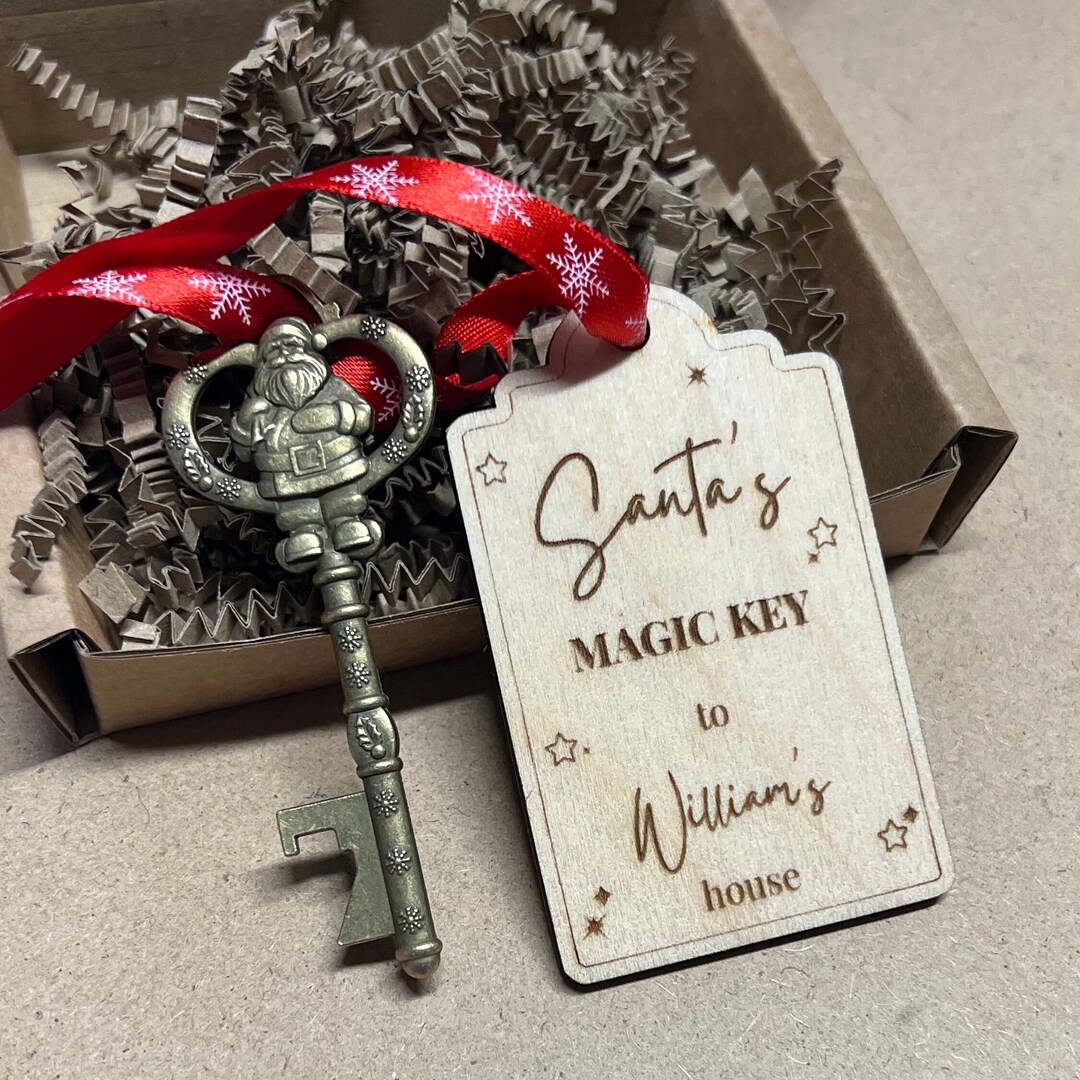 Christmas Eve Santa Key, Personalised, for Christmas Tree, Christmas ...