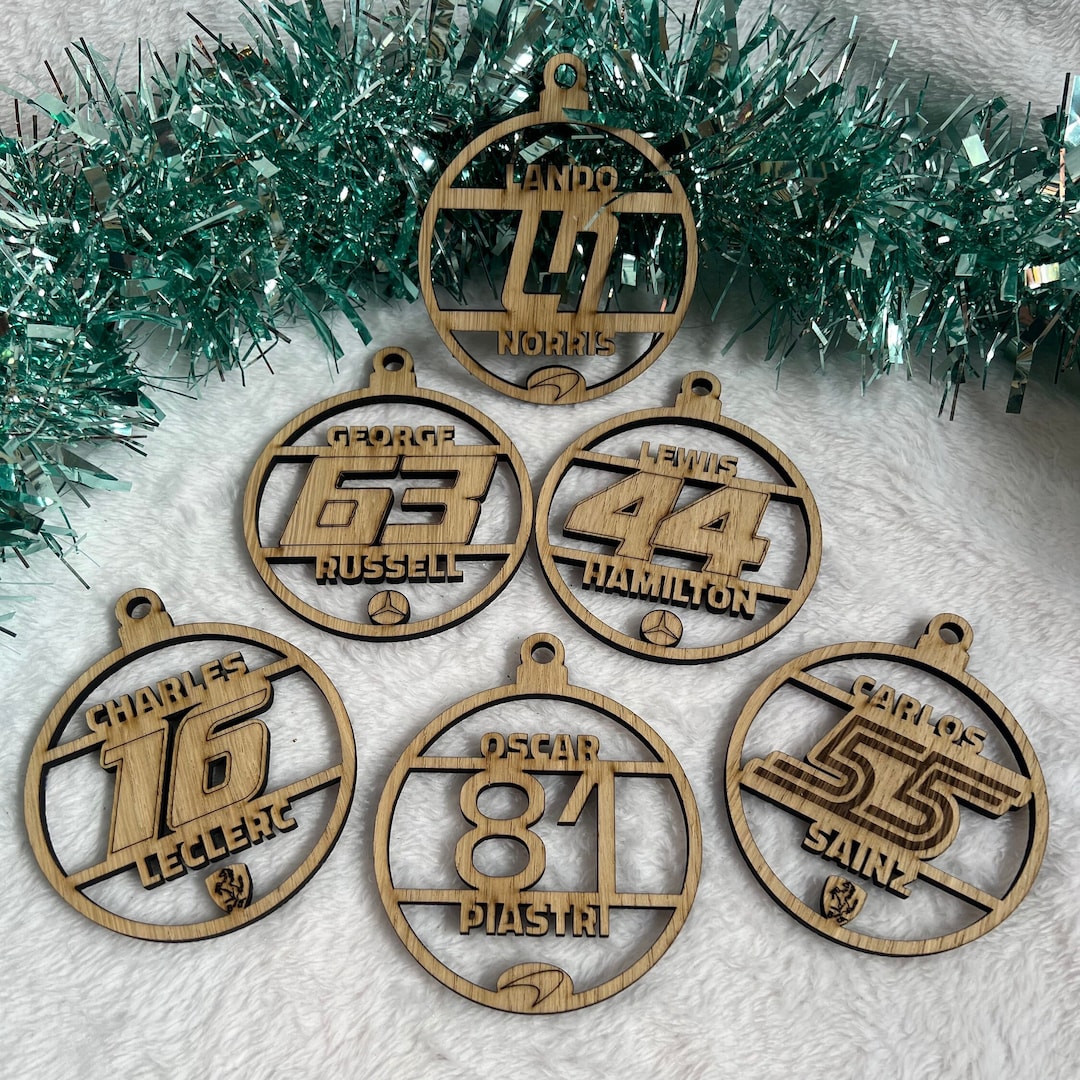 F1 Driver Christmas Bauble, Oak Style F1 2025, Formula One Gift, Racing ...