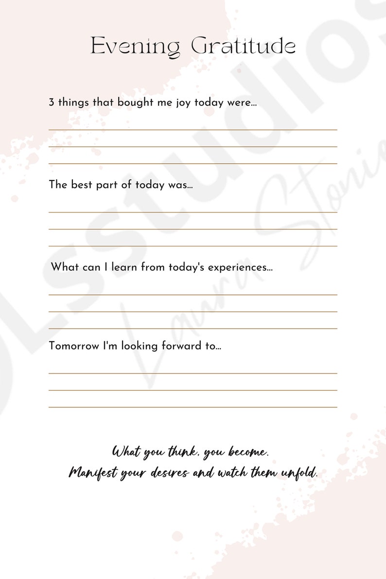30 Day Gratitude Journal - Etsy