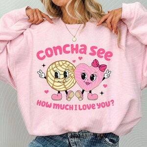 Concha See How Much I Love You PNG Concha Valentine PNG, Cafecito Y ...