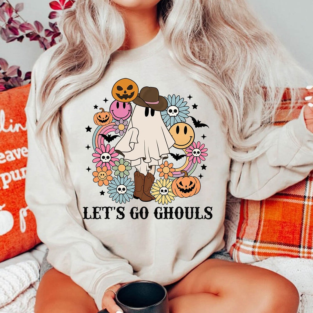 Let's Go Ghouls Png,howdy Ghouls PNG, Western Halloween,boohaw Ghost ...