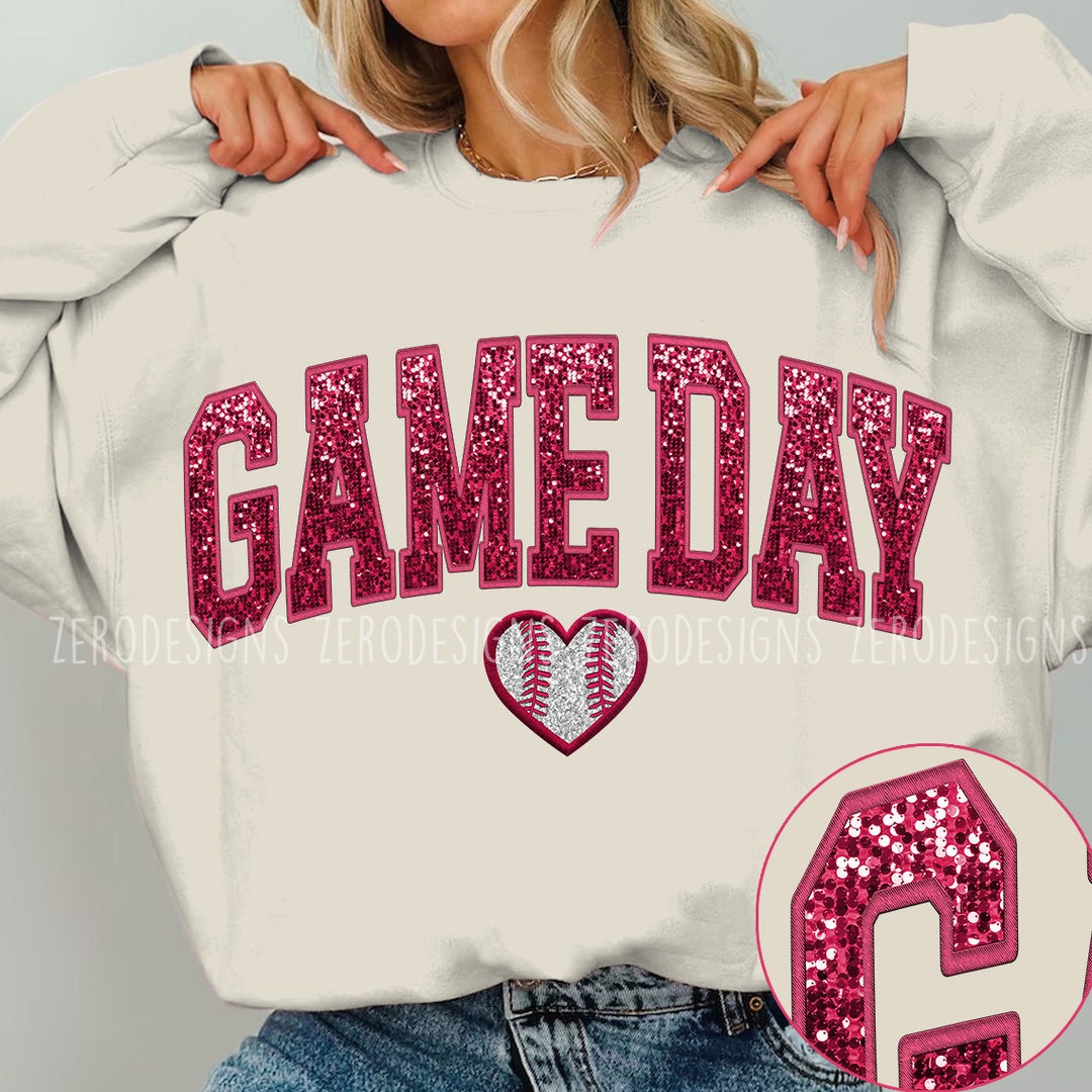 Sparkly Baseball Png Faux Sequin Game Day Png, Game Day Shirt Design ...
