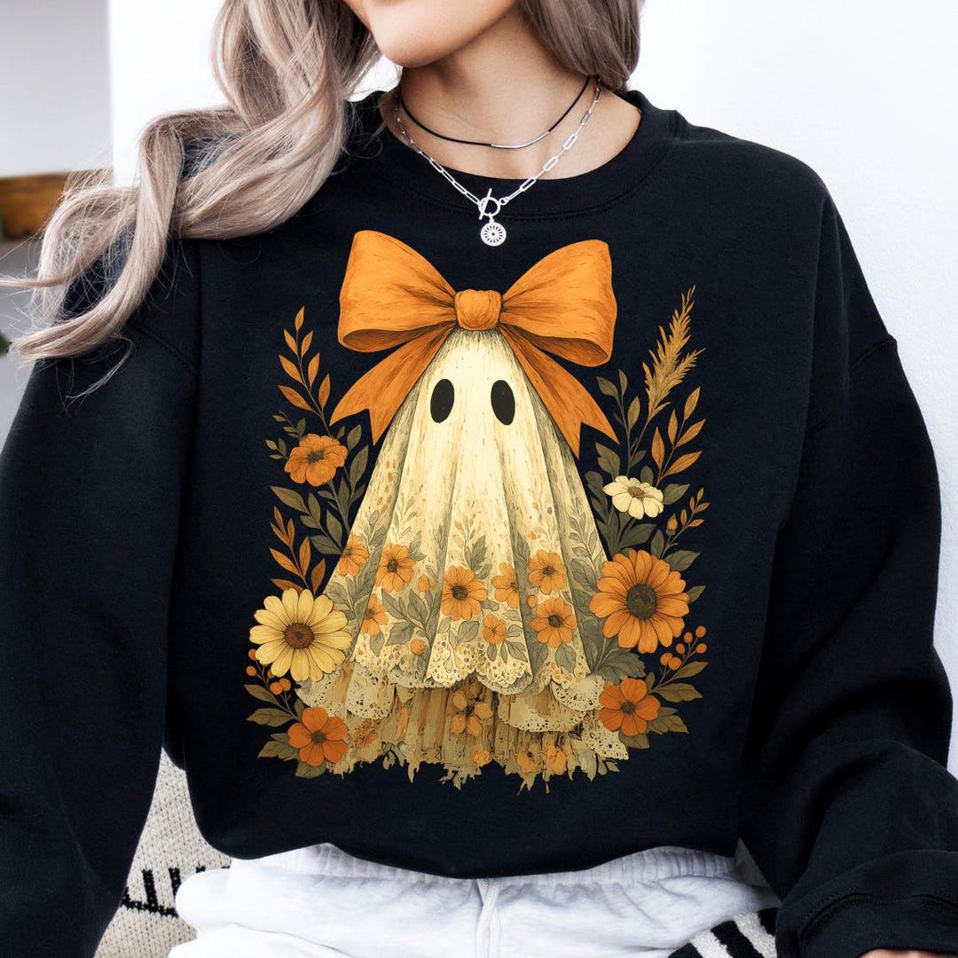 Lace Ghost Png, Lace Ghost With Flowers Png, Floral Ghost Png ...