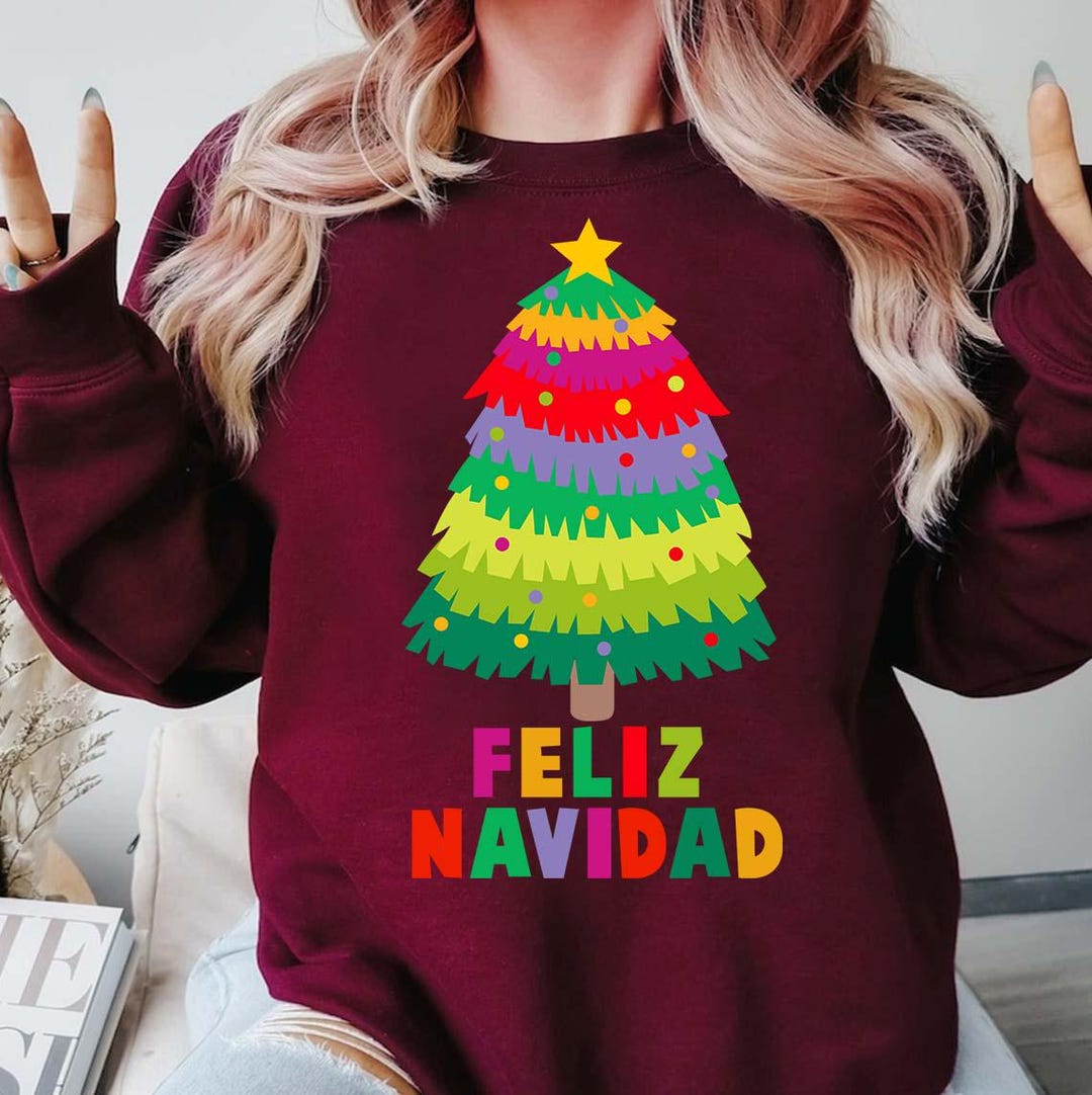 Feliz Navidad Spanish Christmas Png Sublimation Design, Mexican ...