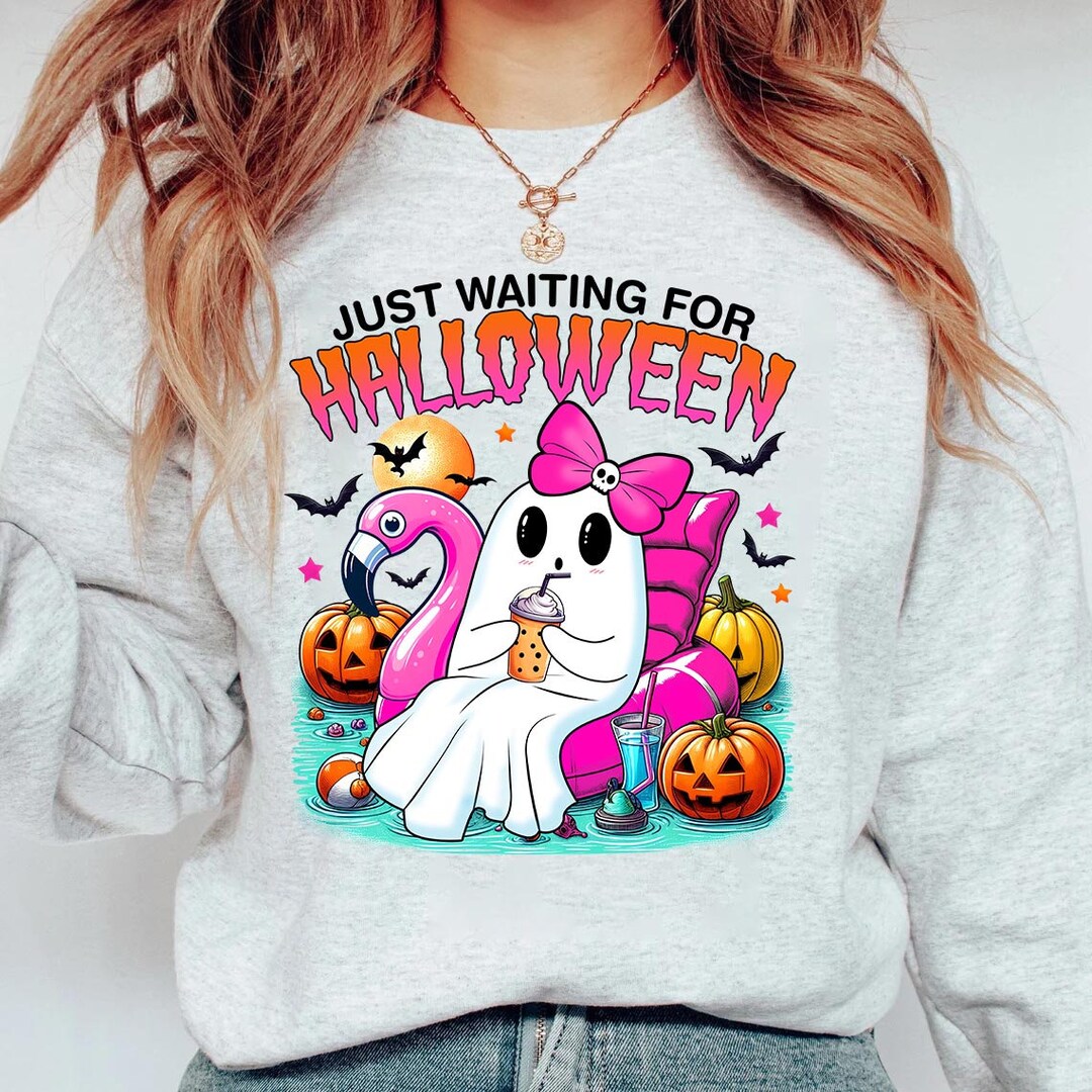 Just Waiting for Halloween Png, Funny Halloween Png, Summer Halloween ...