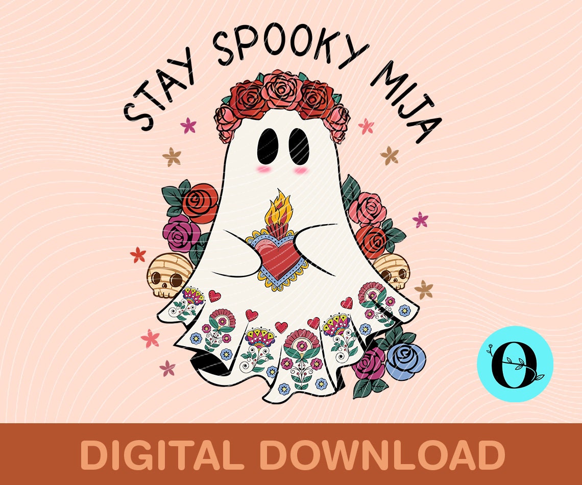 Mexican Ghost PNG Stay Spooky Mija Latina Spooky Conchas - Etsy