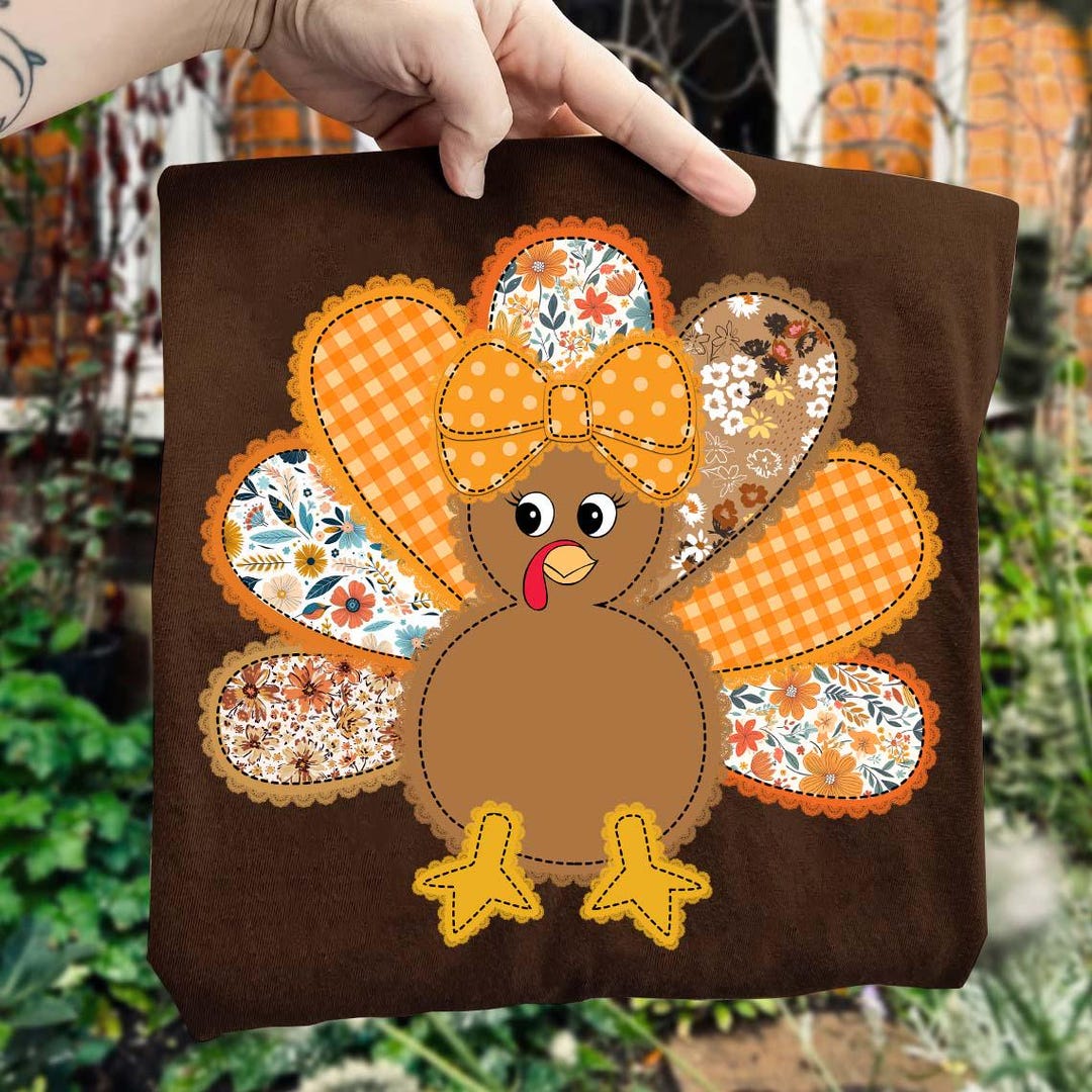 Patchwork Turkey Png, Lace Turkey Png, Retro Thanksgiving Png, Turkey ...