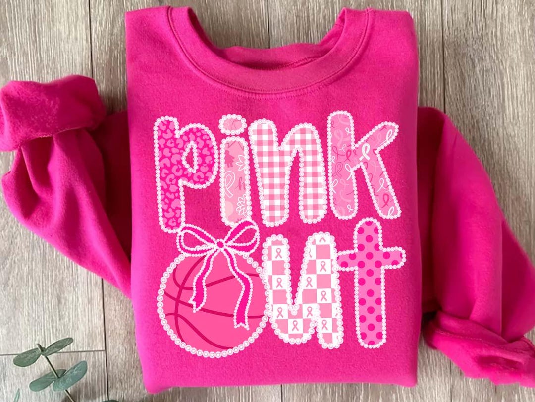 Pink Out Basketball Png, Breast Cancer Awareness Shirt Design, Cheer ...