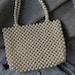 Mini Bead Bag - Small Bead Purse - Beaded Tote Bag - Beige Bead Bag ...
