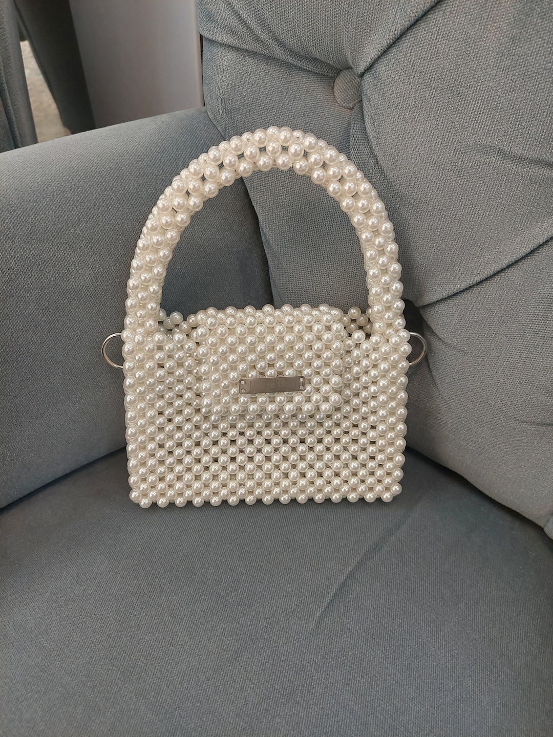 Pearl Wedding Bag - Luxury Wedding Bag - Pearl Bead Bag - Shoulder ...