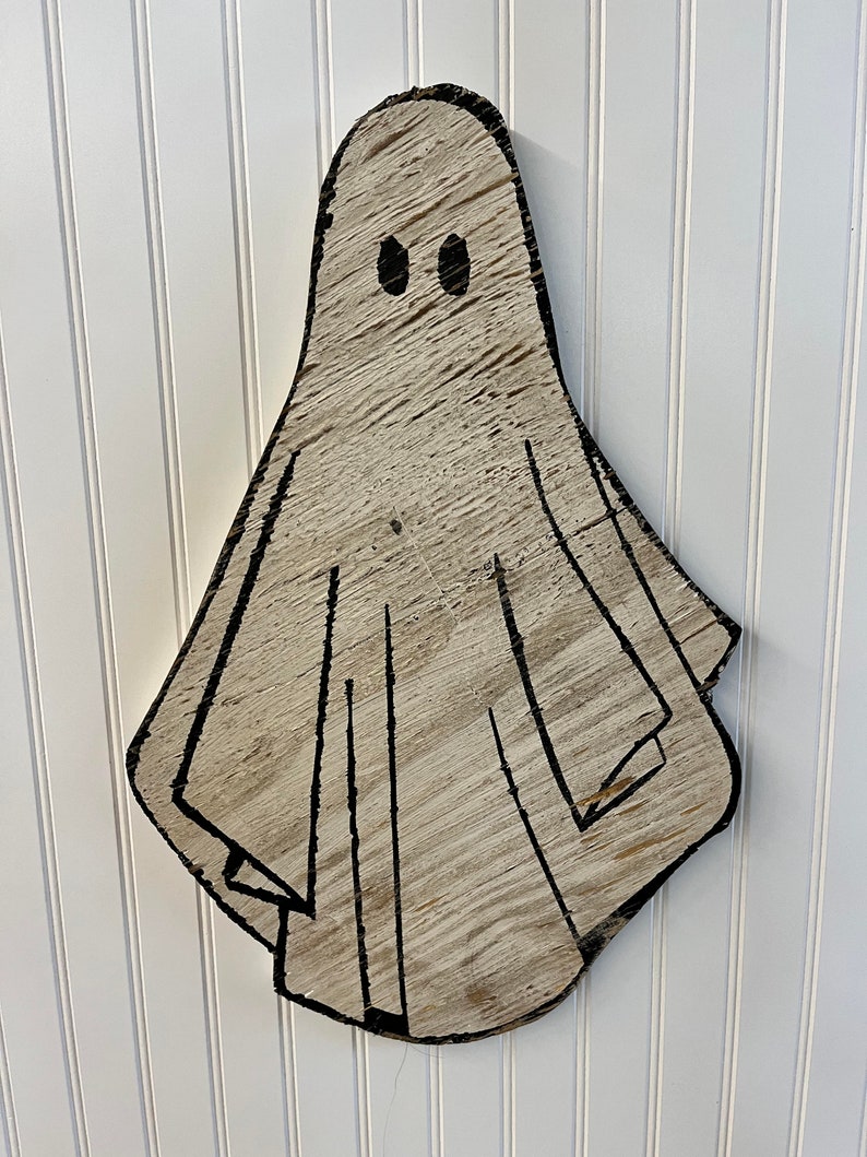 Halloween Ghost Wood Cut Out Hand Painted Wall Art - Etsy