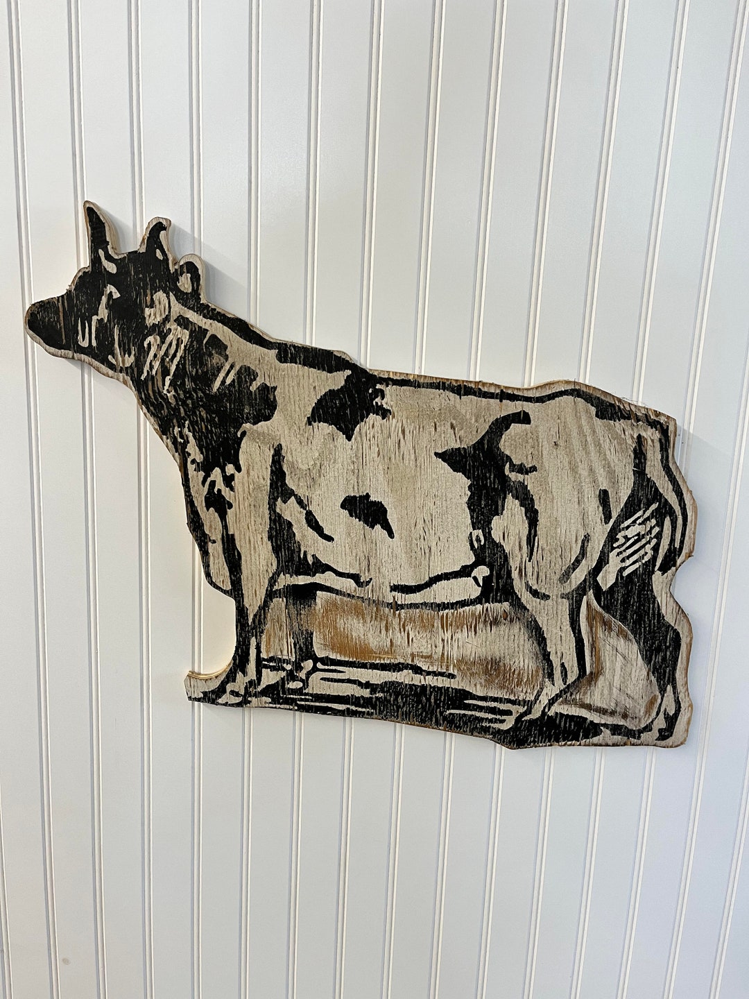 Cow Wood Cutout Wall Decoration - Etsy