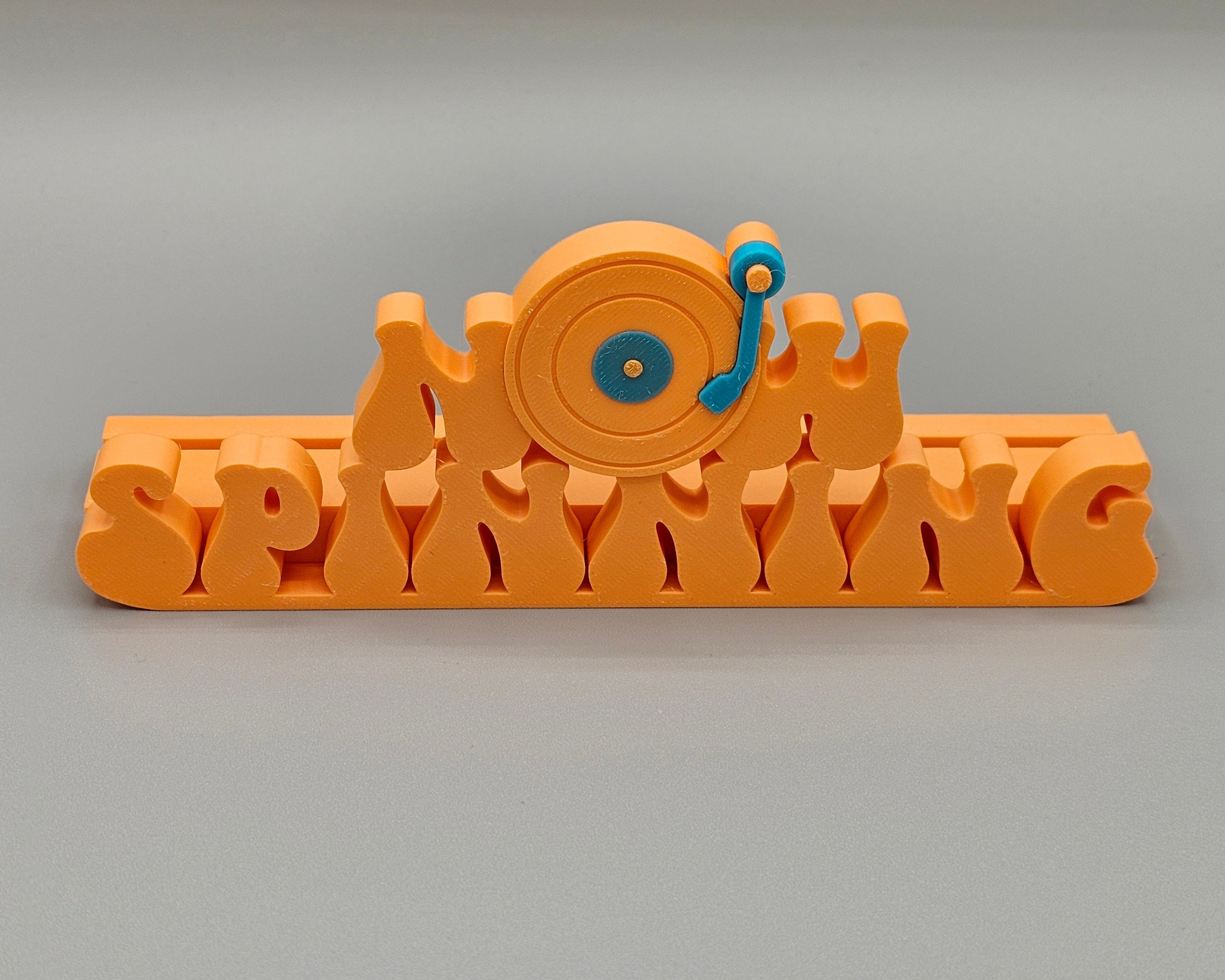 Now Spinning Vinyl Stand Dual Color, 3D Printed Music Decor, Easy Setup ...