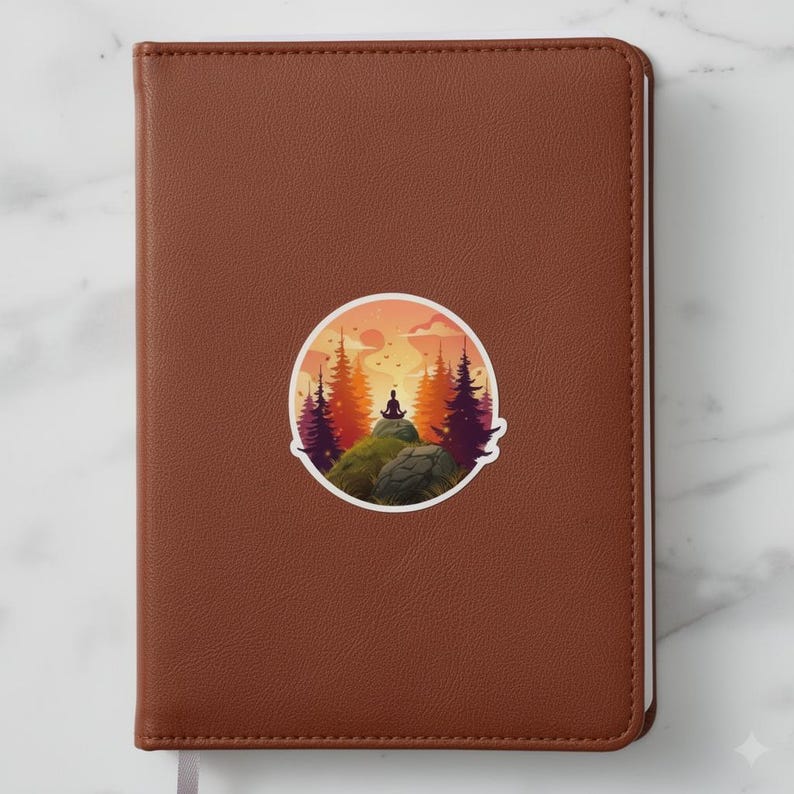 Meditation Forest Sticker – Zen Nature Vinyl Decal - Etsy