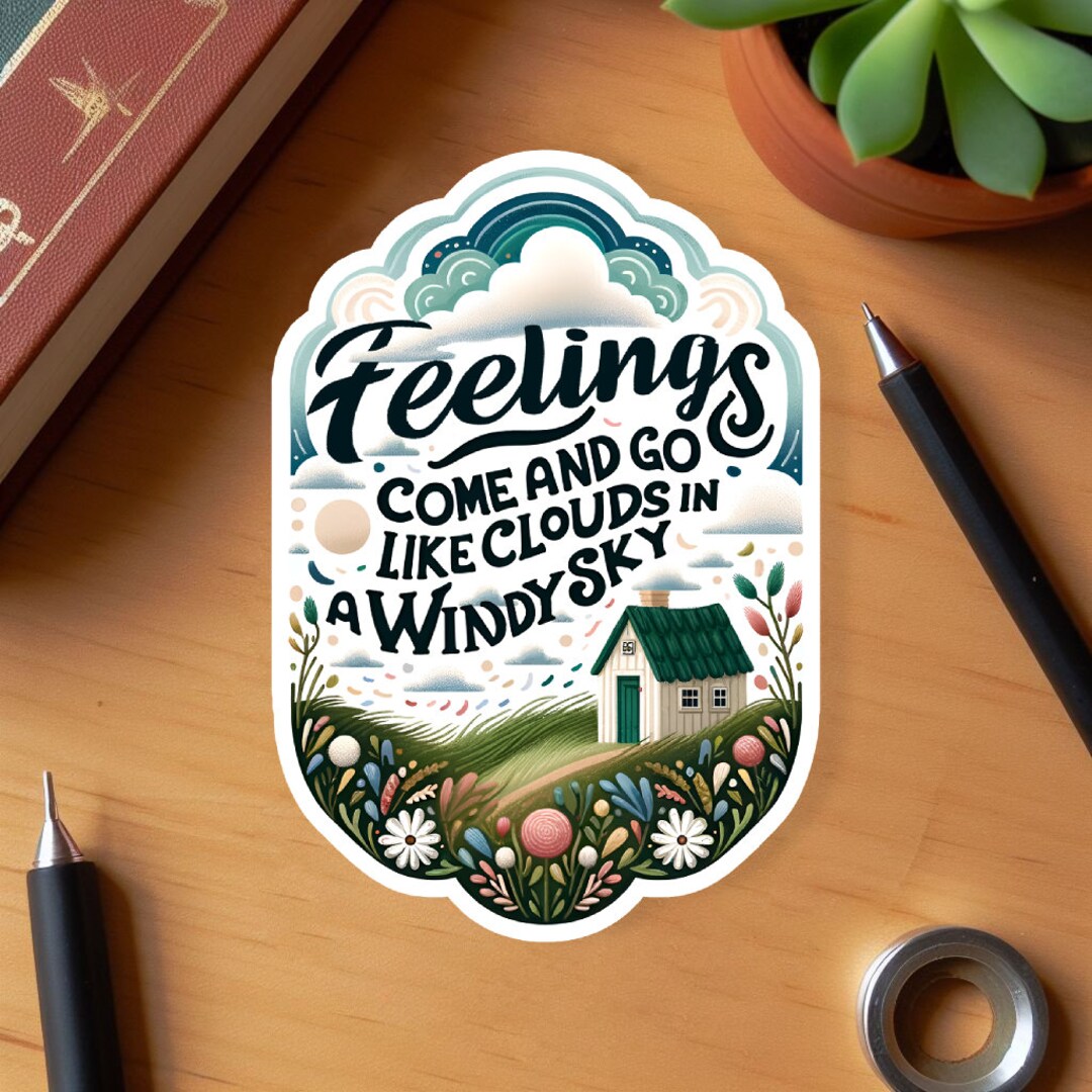 Cottagecore Nature Quote Sticker: Pastel Sky Vinyl Decal - Etsy