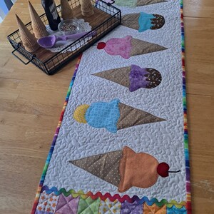 Ice Cream Cone Table Runner party Table Runner Ice Cream - Etsy