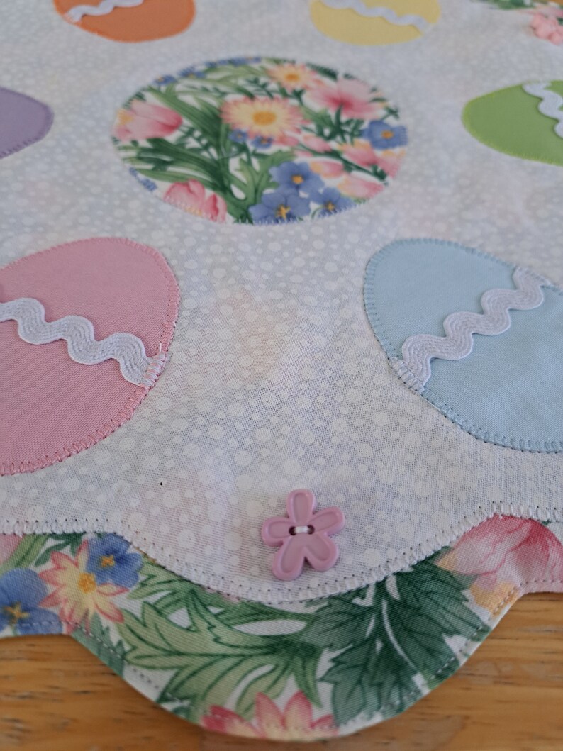 Easter Quilted Table Topper Easter Egg Table Topper Quilted and ...