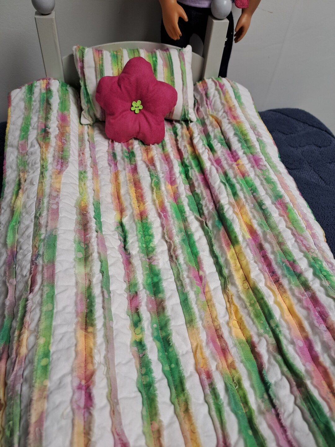 Doll Quilt Set for 18 Inch Dolls. Reversable. Hand Made. 3 - Etsy