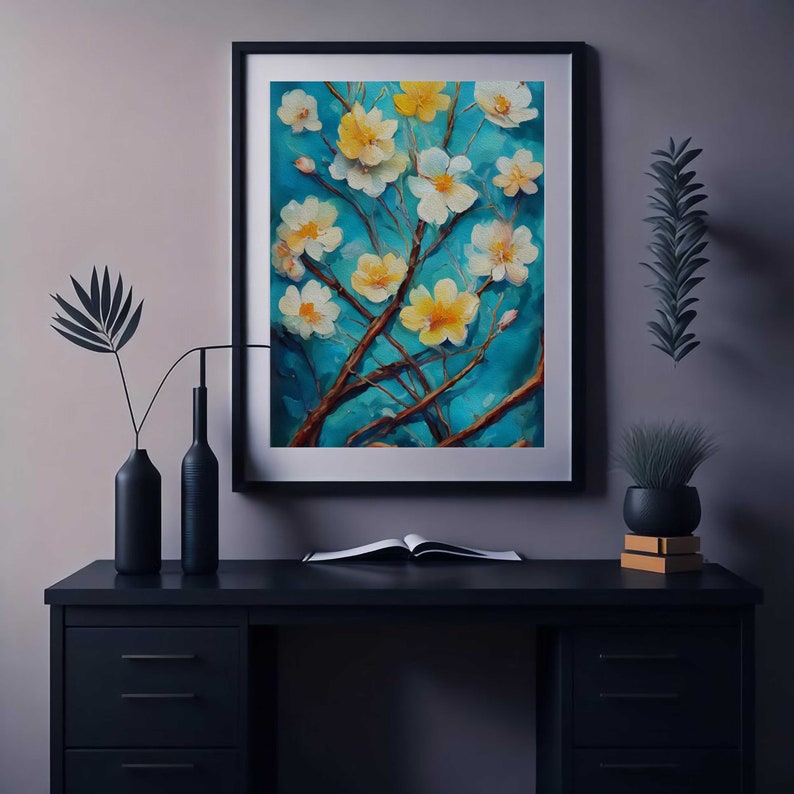 Set of 3 Floral Prints Floral Instant Art Wildflower Colorful Poster ...