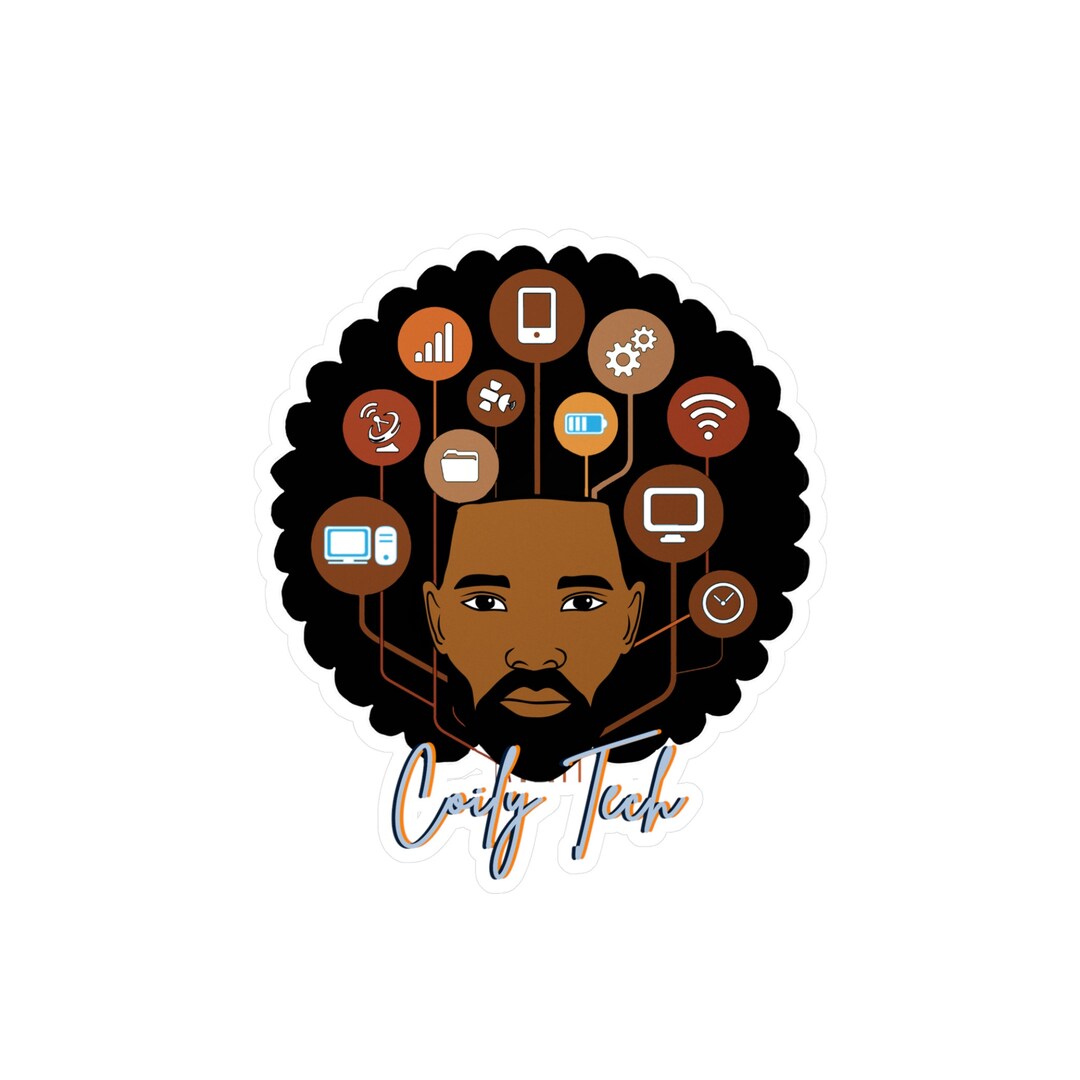 Mr. Coily Tech 2 Kiss-cut Vinyl Decals - Etsy
