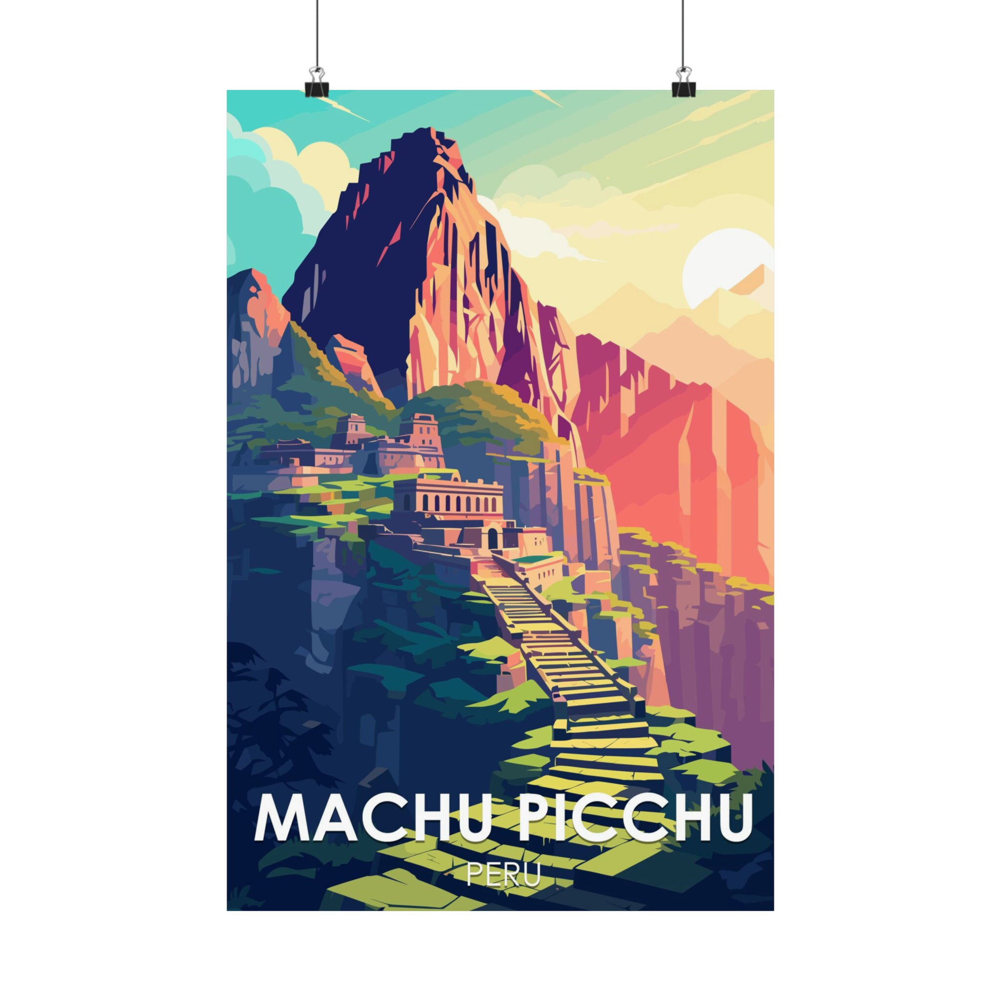 Peru Vertical Posters Travel Destination Monument Poster - Etsy