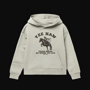 Yee Haw Cowboy Horse Retro Hand-drawn Digital Art Word Tshirt Pattern ...