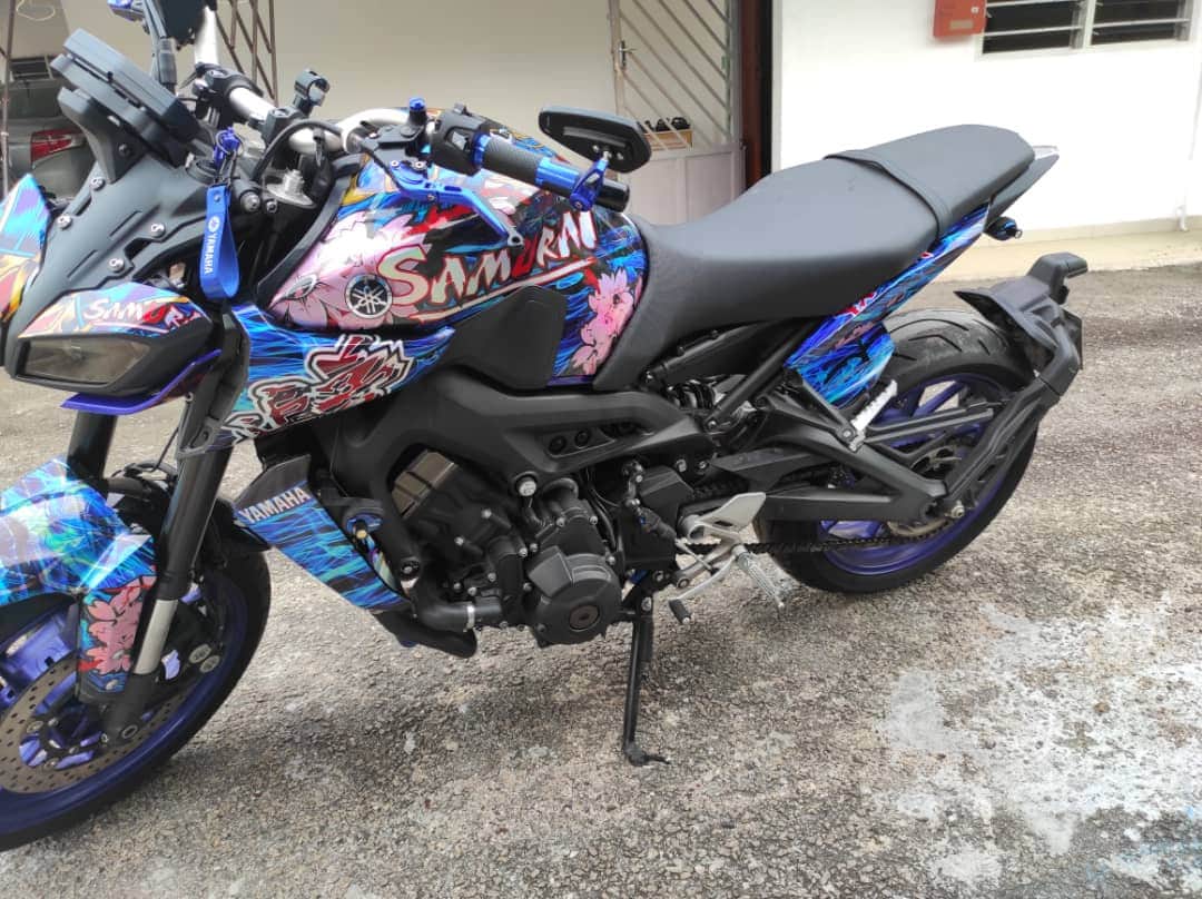 MT09 V1 V2 YAMAHA REFLECTIVE Full Body Sticker (90-95% Coverage of ...