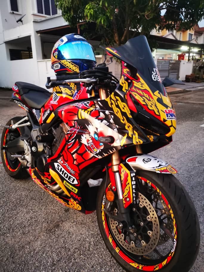 CBR650R HONDA REFLECTIVE Full Body Sticker (90-95% Coverage of Coverset ...