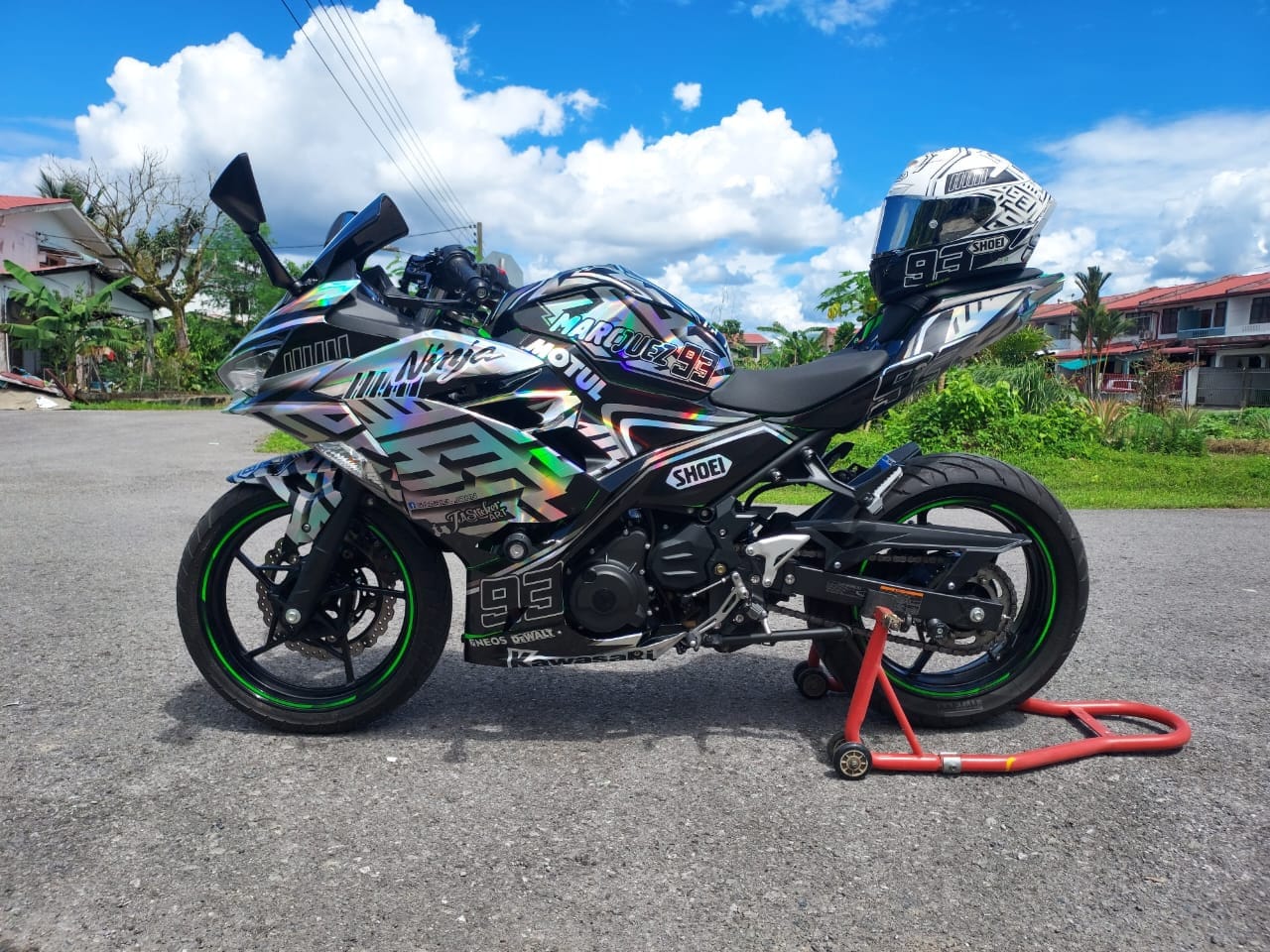 NINJA 400/250 KAWASAKI Reflective Full Body Sticker - Complete Coverset ...