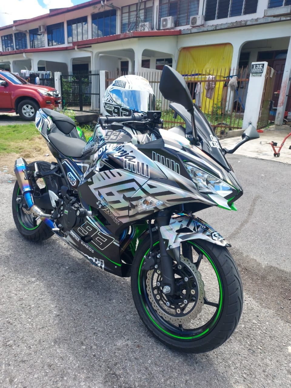 NINJA 400/250 KAWASAKI Reflective Full Body Sticker - Complete Coverset ...