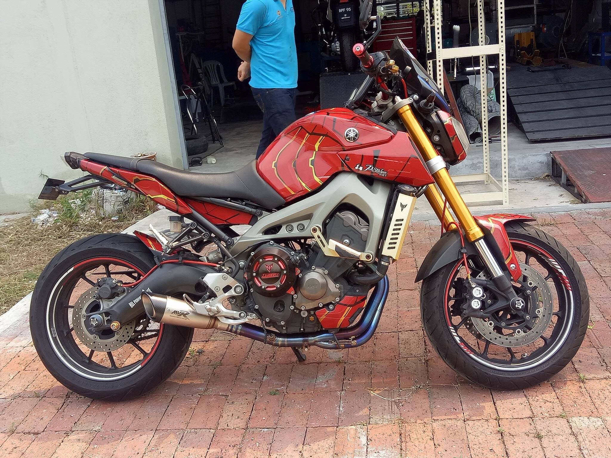 MT09 V1 V2 YAMAHA REFLECTIVE Full Body Sticker (90-95% Coverage of ...