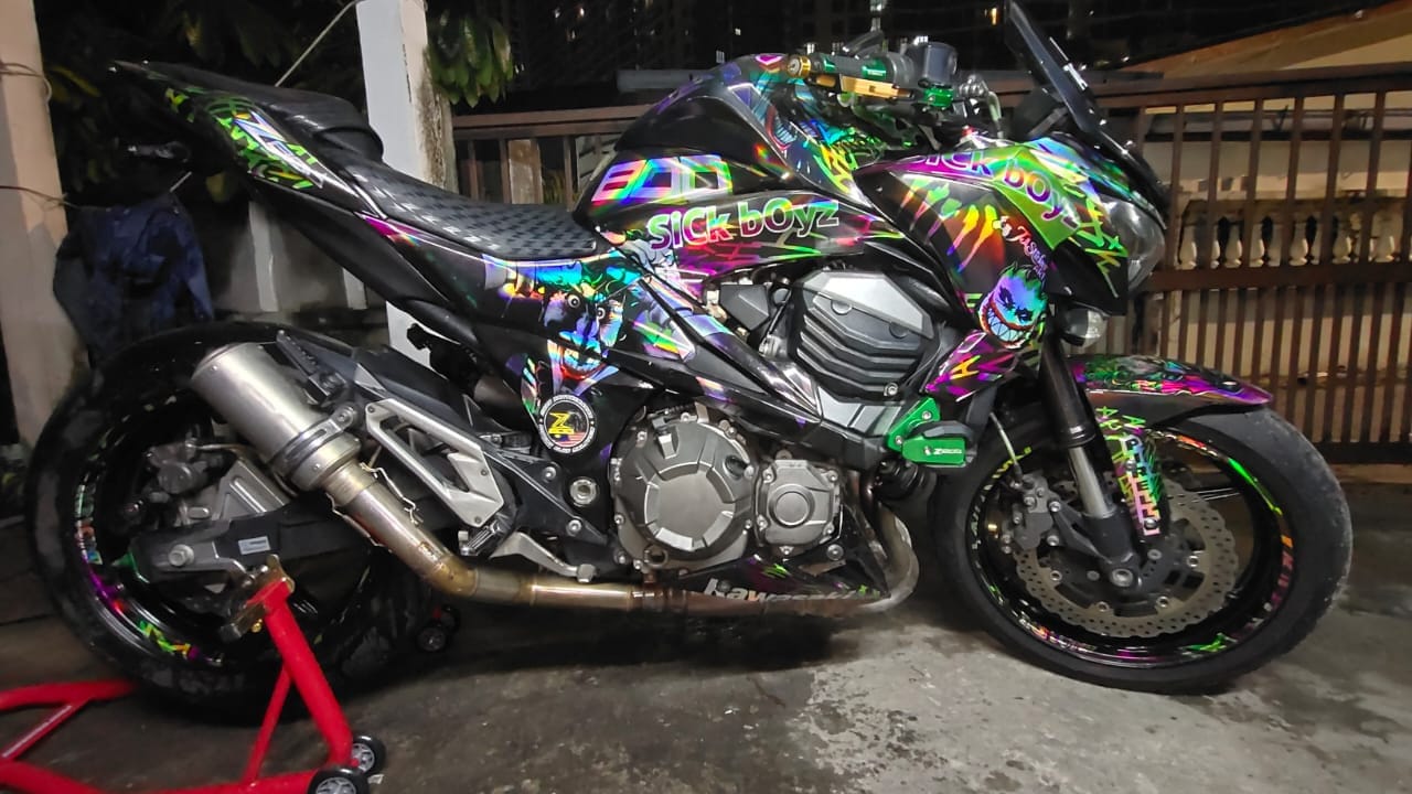 Z800 2017 KAWASAKI REFLECTIVE Full Body Sticker 90-95% Coverage of ...